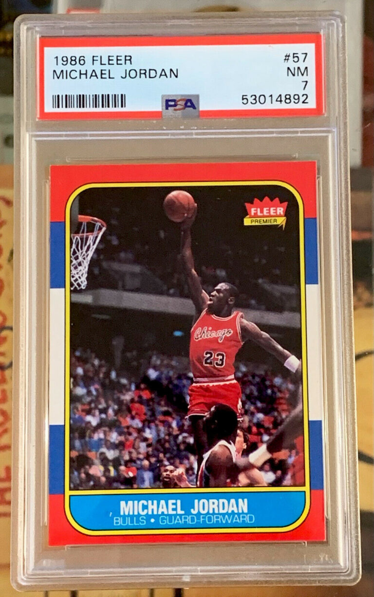 Michael Jordan Rookie 1986 Fleer (PSA) 7 – Beverly Hills Swap Meet