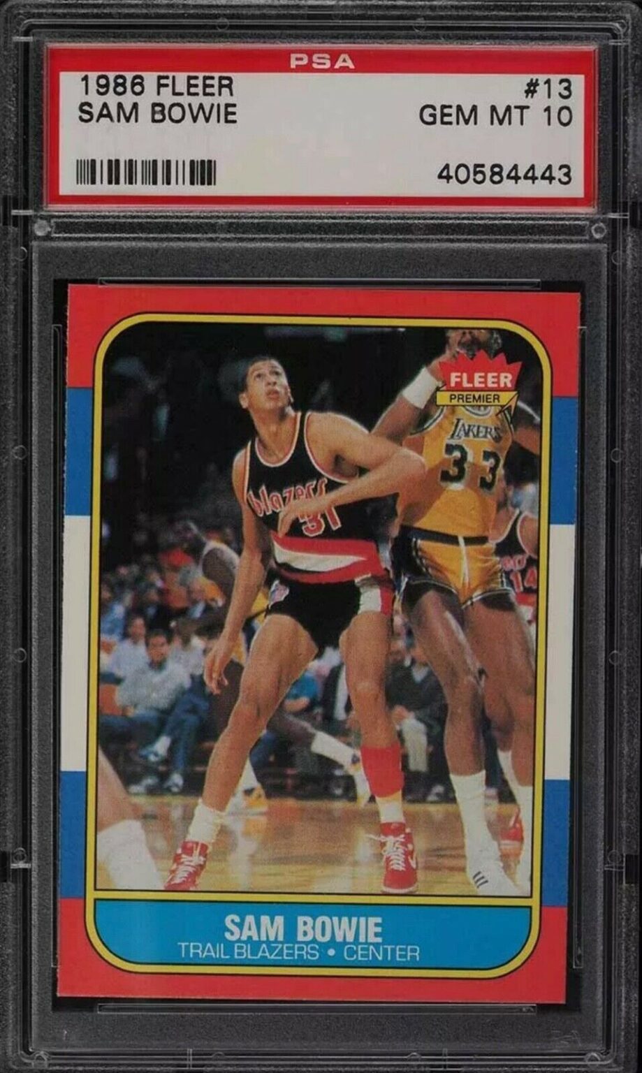 Sam Bowie Rookie GEM-MINT (PSA 10) 1986 Fleer – Beverly Hills Swap Meet