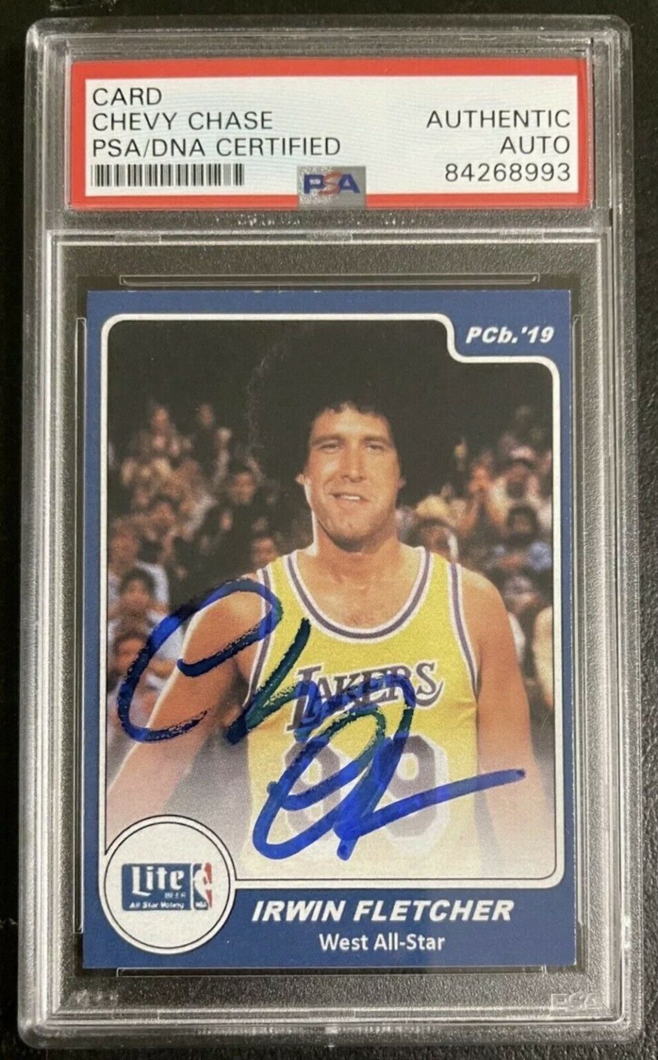 Chevy Chase “Fletch” Signed Basketball Card Los Angeles Lakers ...