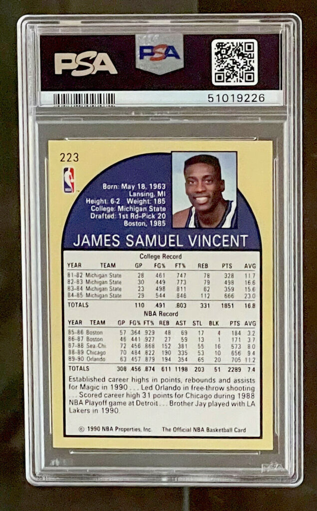 Michael Jordan Wearing #12 Jersey (PSA 10) GEM-MINT- Sam Vincent 1990 ...
