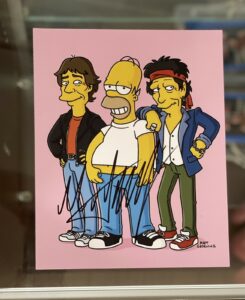 Mick Jagger Autograph / The Simpsons Cartoon Rolling Stones COA ...