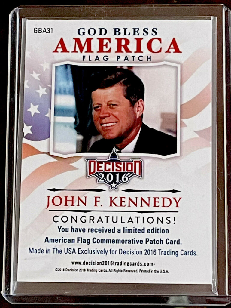 John F. Kennedy (Limited Edition) American Flag Patch/ Presidential ...