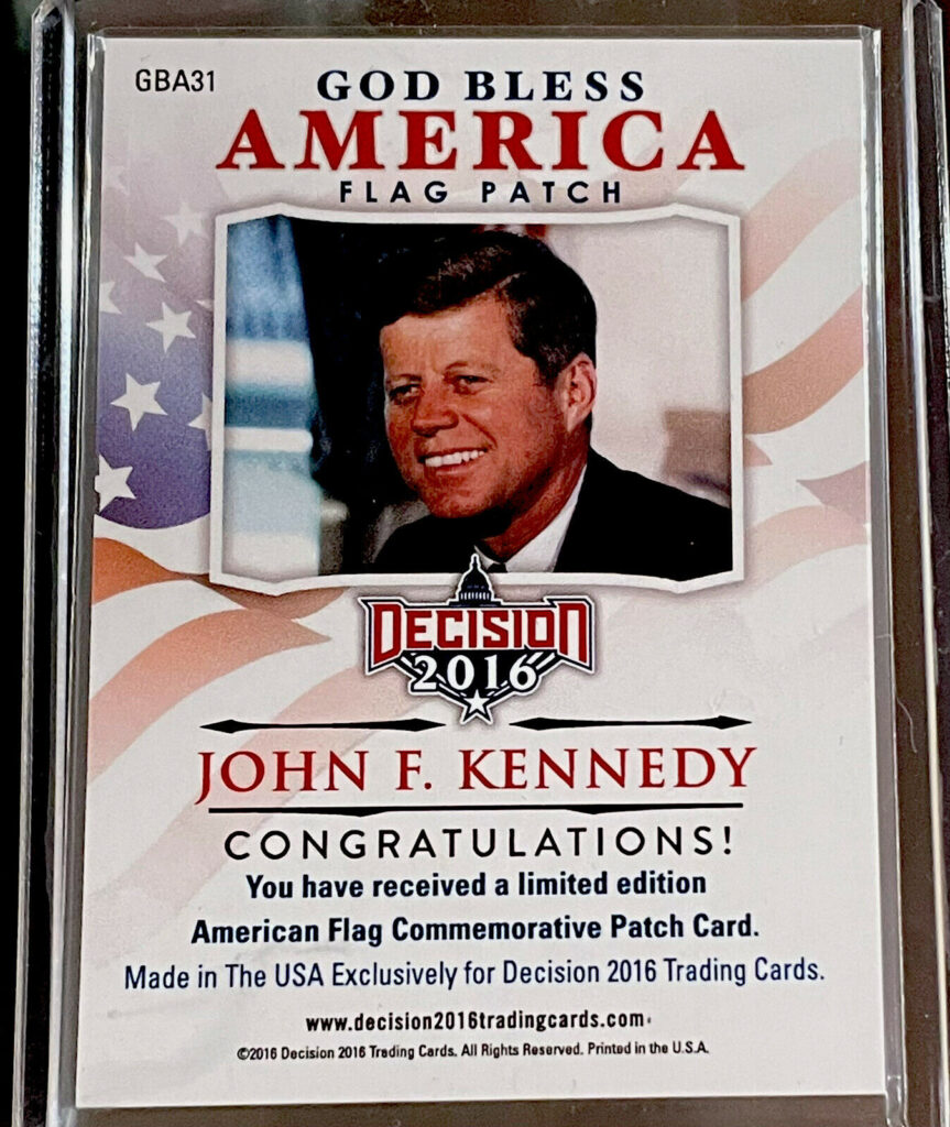John F. Kennedy (Limited Edition) American Flag Patch/ Presidential ...