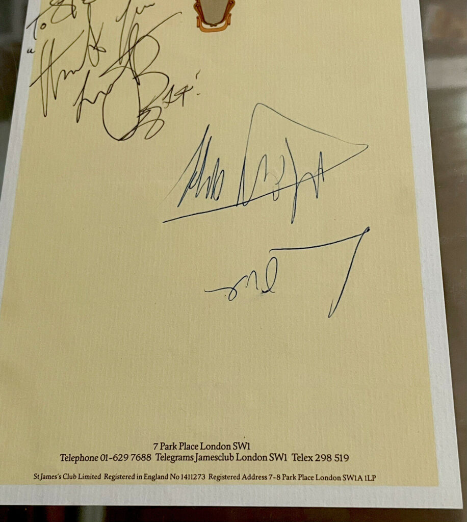 Mick Jagger Autograph w/ Charlie Watts (PSA) Rolling Stones St James ...