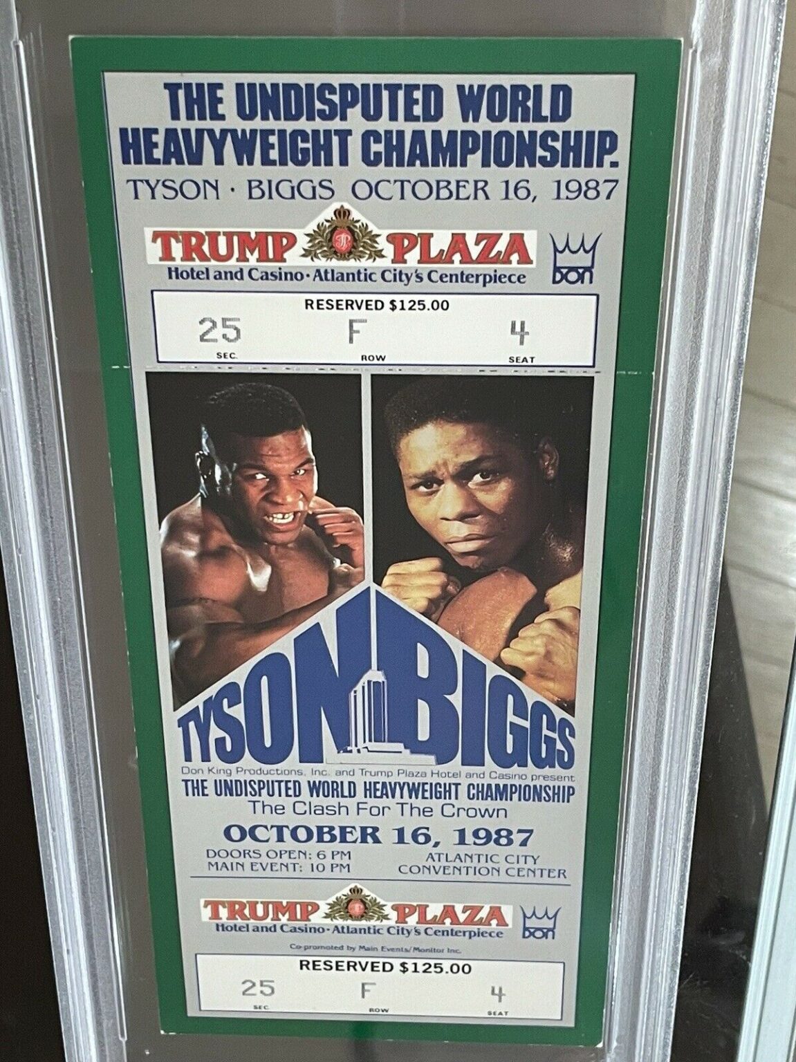 Mike Tyson vs Tyrell Biggs (PSA) VG Excellent Condition Full-Ticket ...