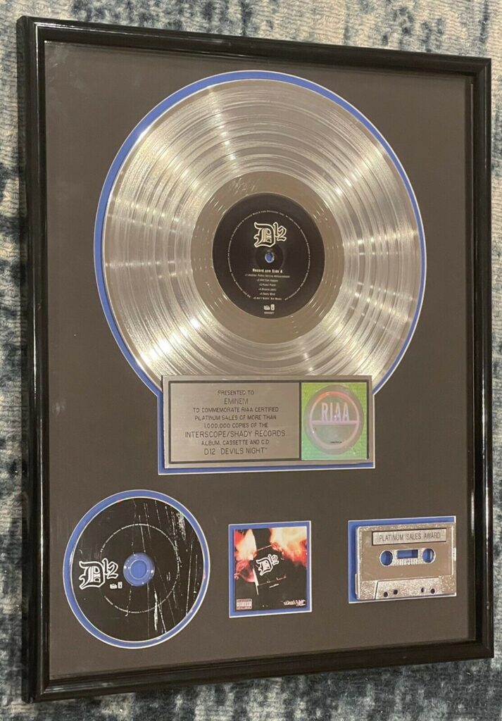 Eminem D12 / Devil’s Night RIAA Platinum Album Award Presented to ...