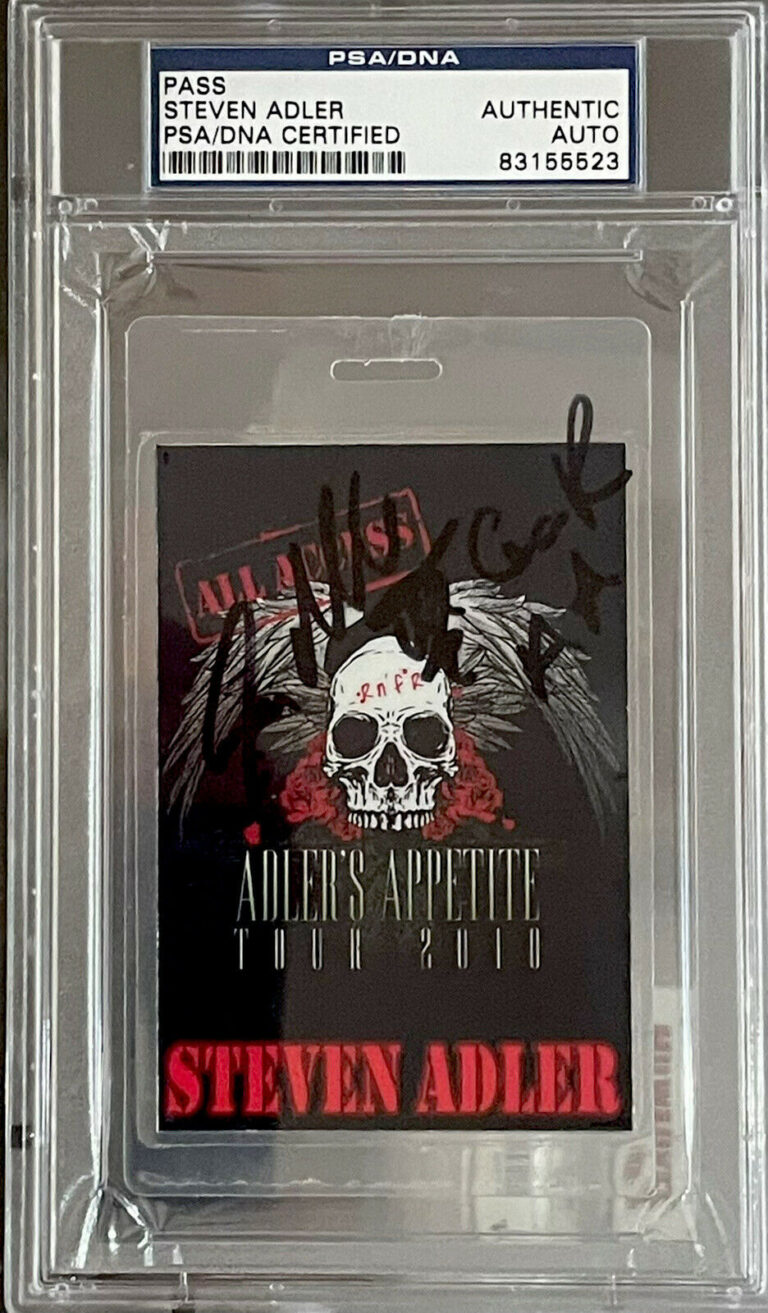 Guns N Roses Steven Adler Signed Backstage Pass (PSA/DNA) Adler’s ...
