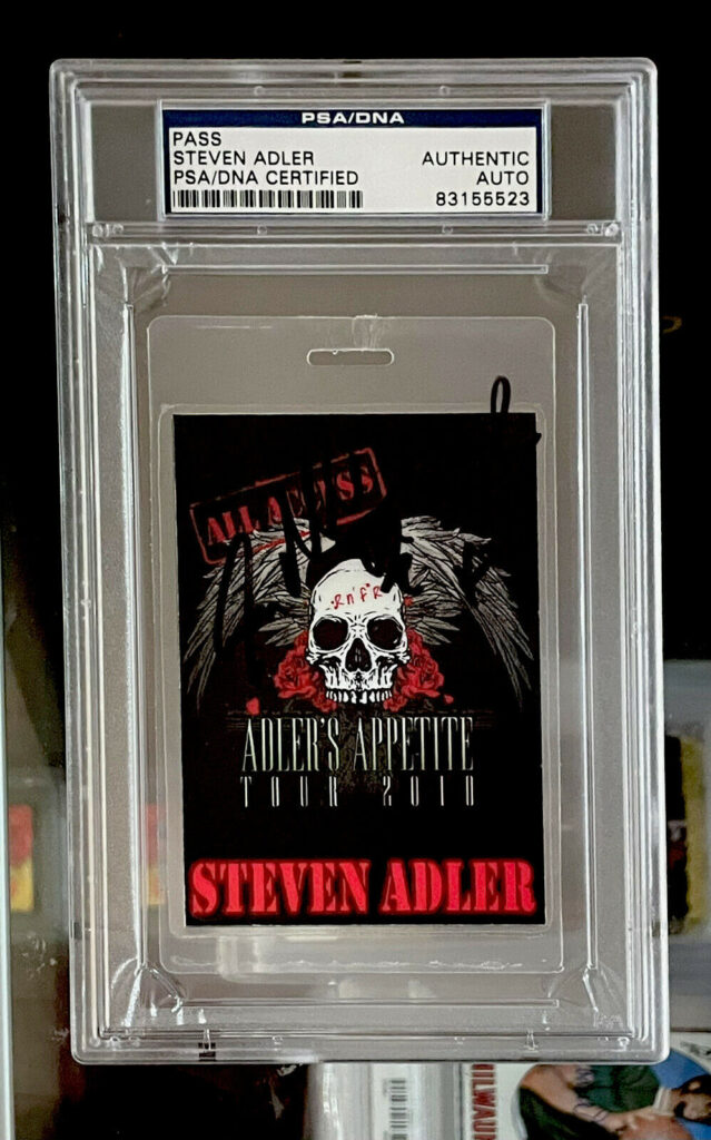 Guns N Roses Steven Adler Signed Backstage Pass (PSA/DNA) Adler’s ...