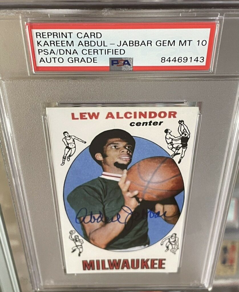 Lew Alcindor Rookie Signed (PSA/DNA) GEM-MINT 10 & (JSA) RP 1969 ...