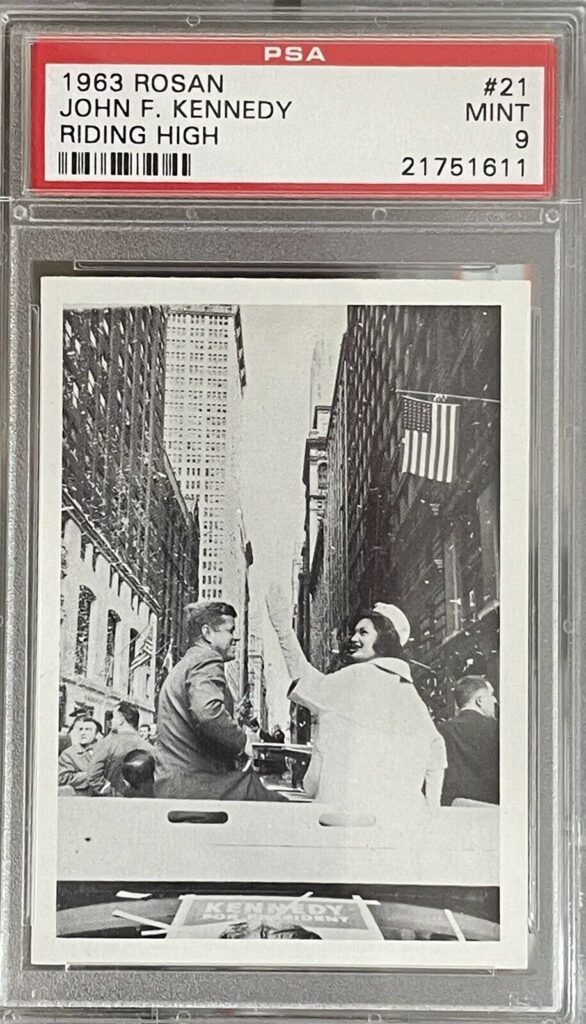 1963 President John F. Kennedy & First Lady Jacqueline (PSA) 9 MINT ...