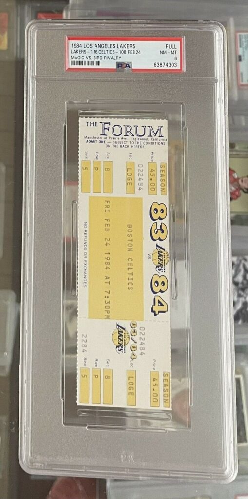 Magic vs Bird Rivalry 1984 (PSA) 8 NM-MINT FULL-Ticket 1 in Population ...