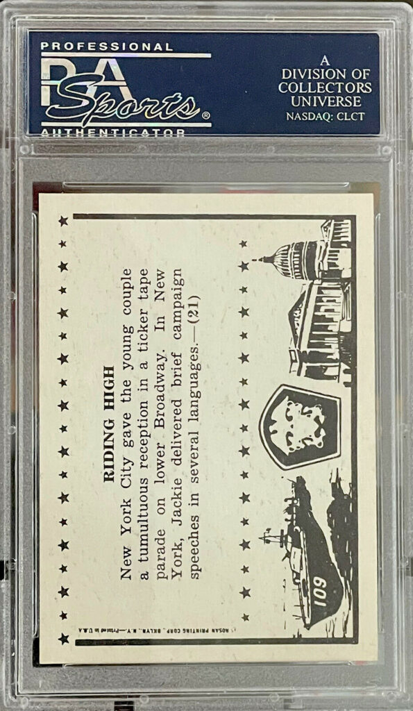 1963 President John F. Kennedy & First Lady Jacqueline (PSA) 9 MINT ...