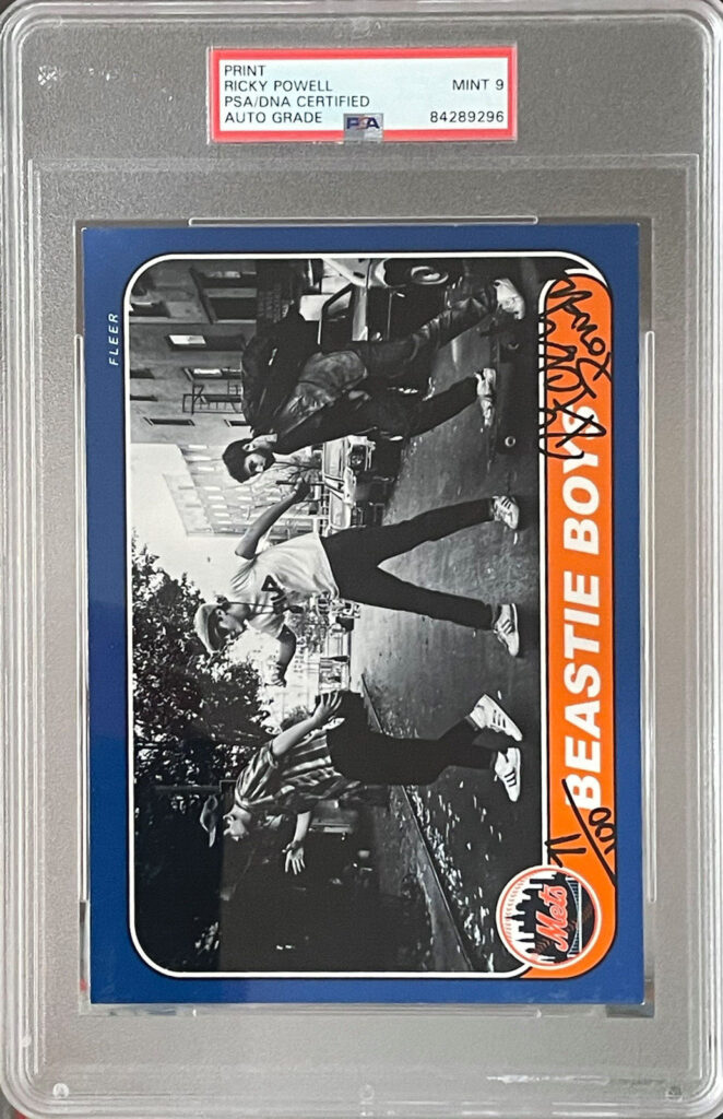 Beastie Boys Ricky Powell RIP Autograph (PSA) 9 MINT 1986 Fleer Mets ...