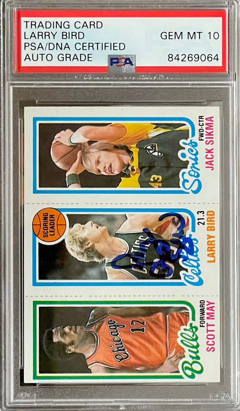 Larry Bird Rookie (PSA 10) GEM-MINT Autograph 1980 Topps – Beverly ...
