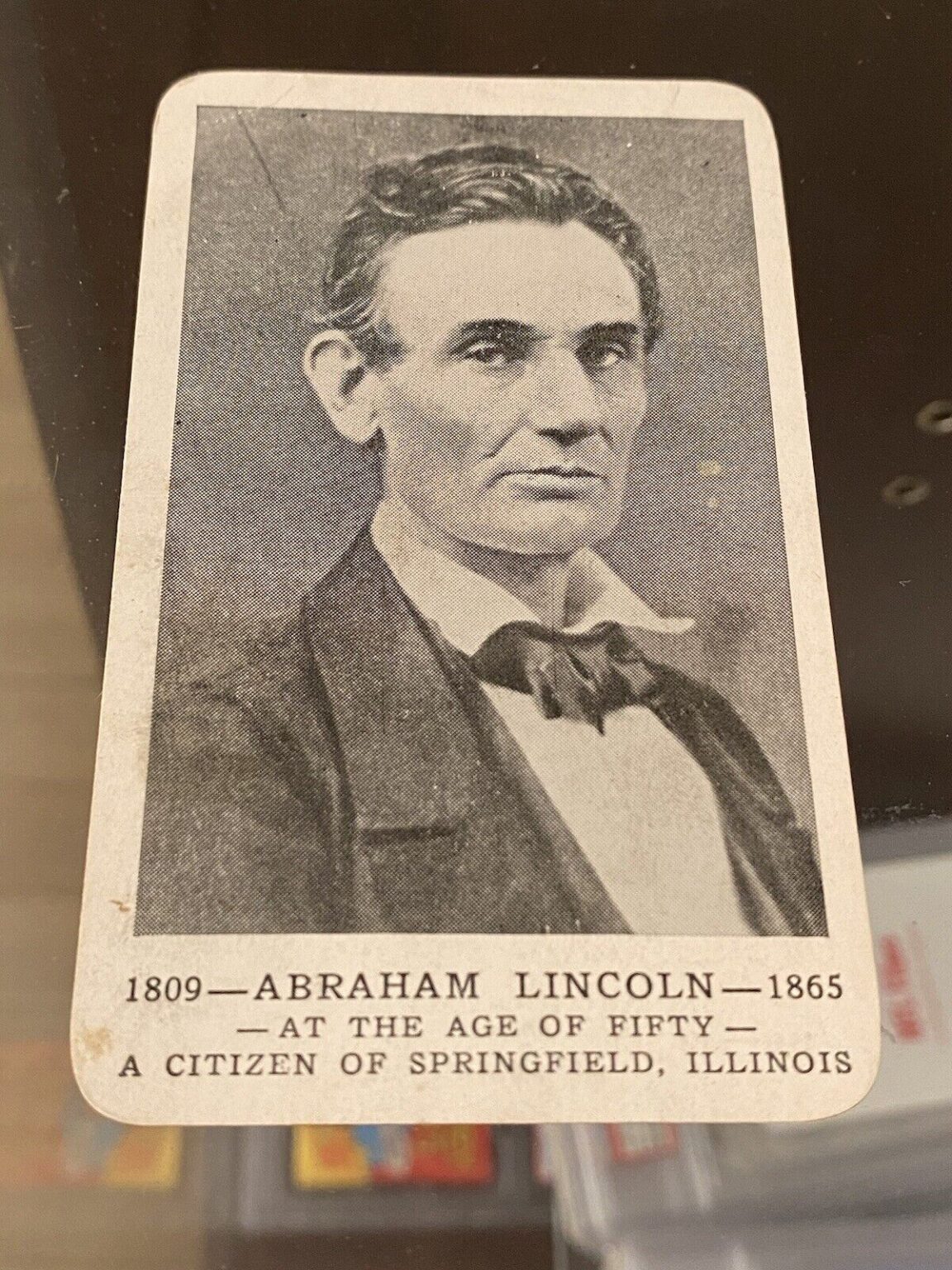 President Abraham Lincoln (Beardless) Photo Card Optimist Club 1954 ...