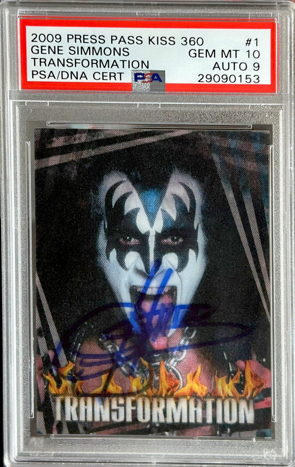 Gene Simmons Signed (PSA 10) GEM-MINT 2009 KISS Press Pass ...