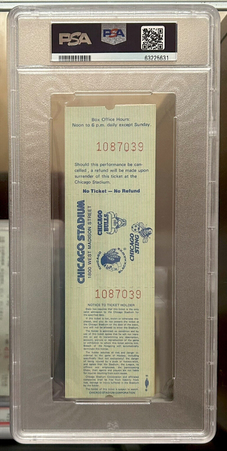Michael Jordan Rookie (PSA) 7 Mint FULL Ticket Bulls Suns /Only 1 in ...