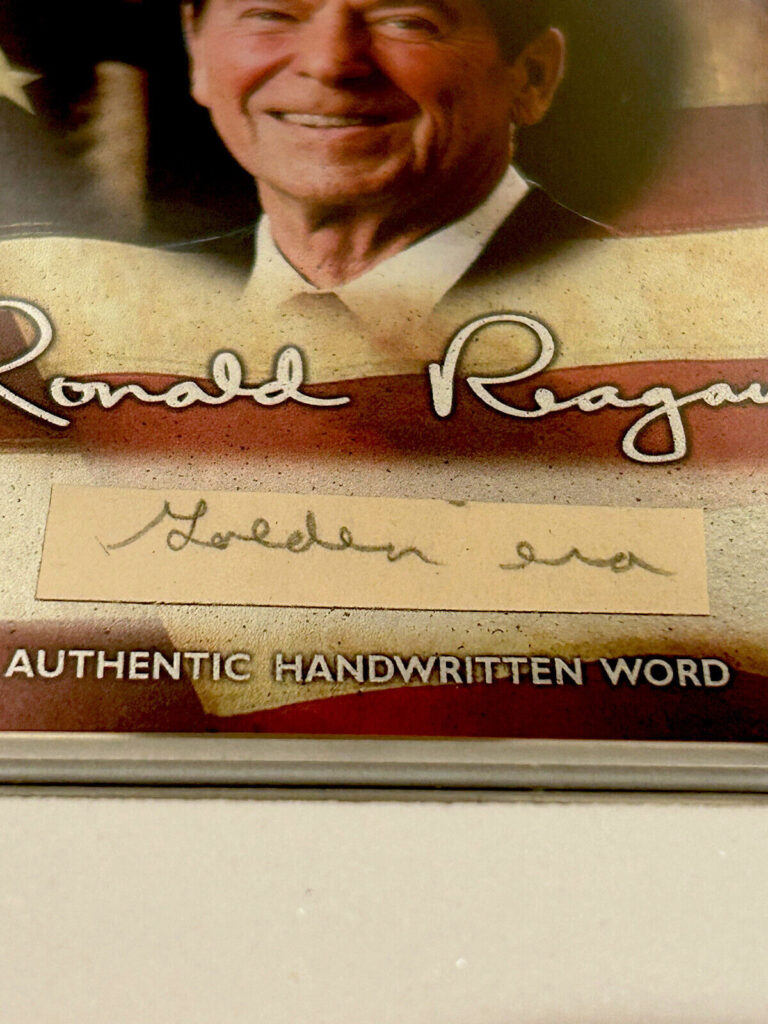 President Ronald Reagan Hand Written Words “Golden Era” POTUS 2020 ...