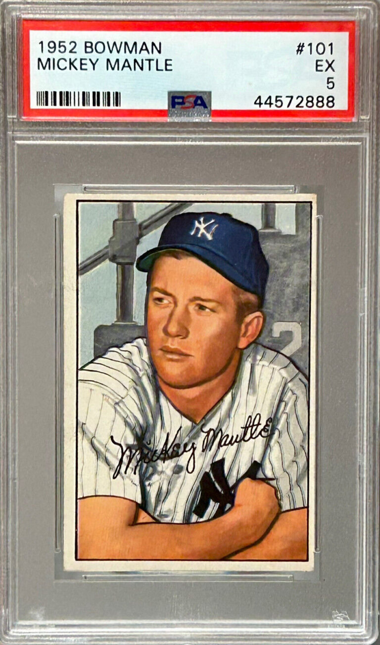 Mickey Mantle 1952 Bowman (PSA) 5 Graded Excellent Condition / Iconic ...