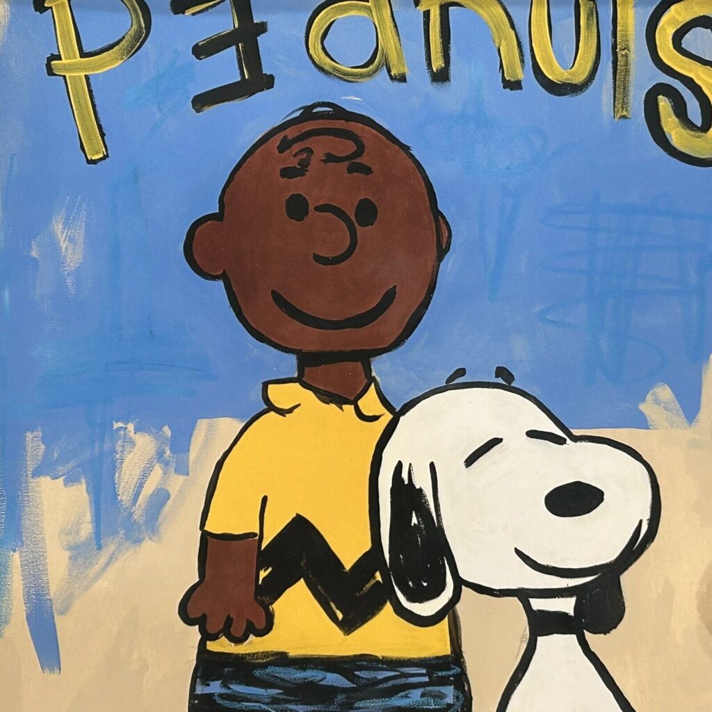Peanuts “Me and my Dawg” Signed Print Robert B. Moore / Black Charlie ...