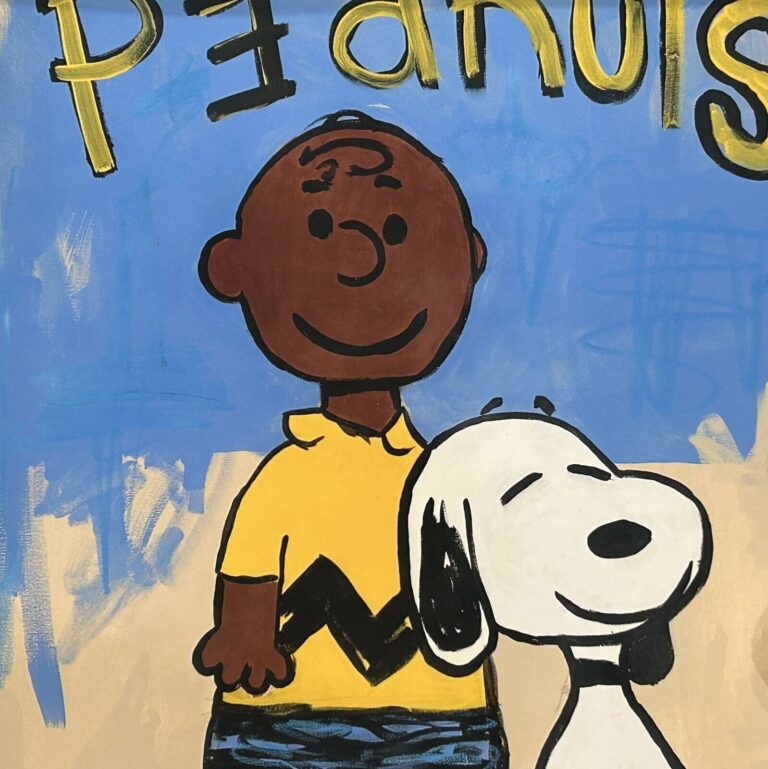 Peanuts “Me and my Dawg” Signed Print Robert B. Moore / Black Charlie Brown & Snoopy – Beverly ...