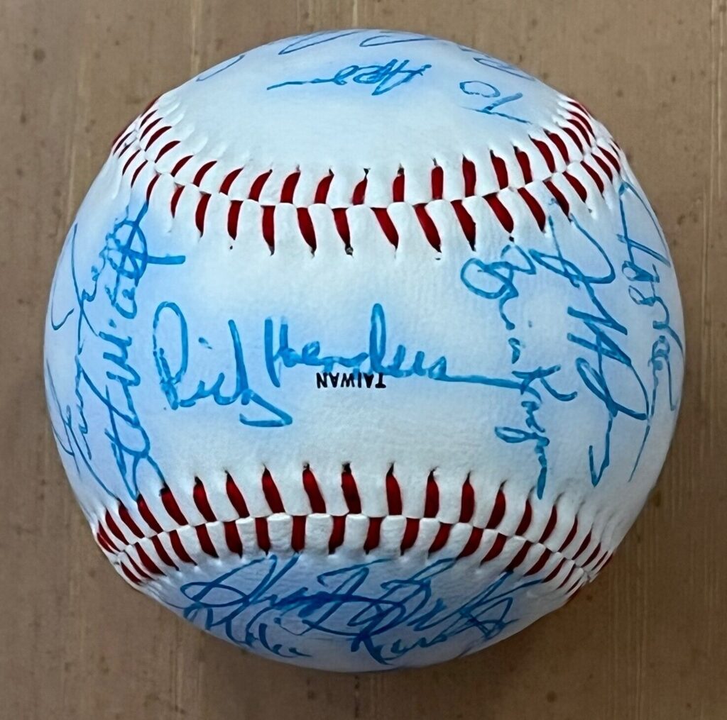 Rickey Henderson Autograph + 25 Signatures Oakland A’s 1980’s – Beverly ...