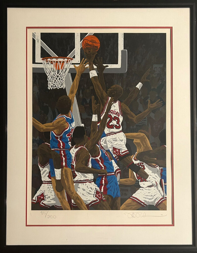 Michael Jordan Limited Edition Original Serigraph 1990 Signed Rick Rush ...