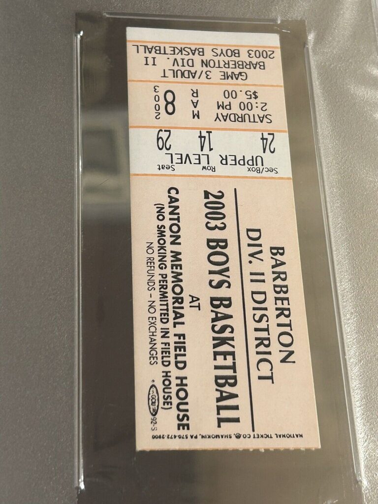 LeBron James High School Tournament Ticket & Program / PRE-Rookie ...
