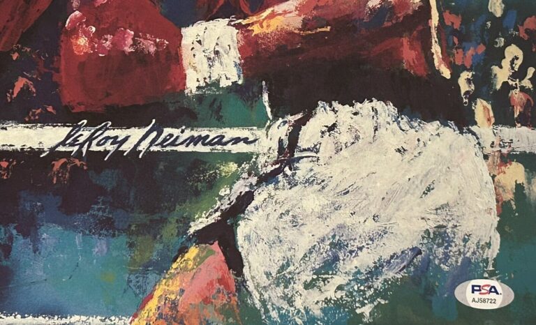 Mike Tyson vs Michael Spinks (PSA/DNA) Tyson Autograph Leroy Neiman ...