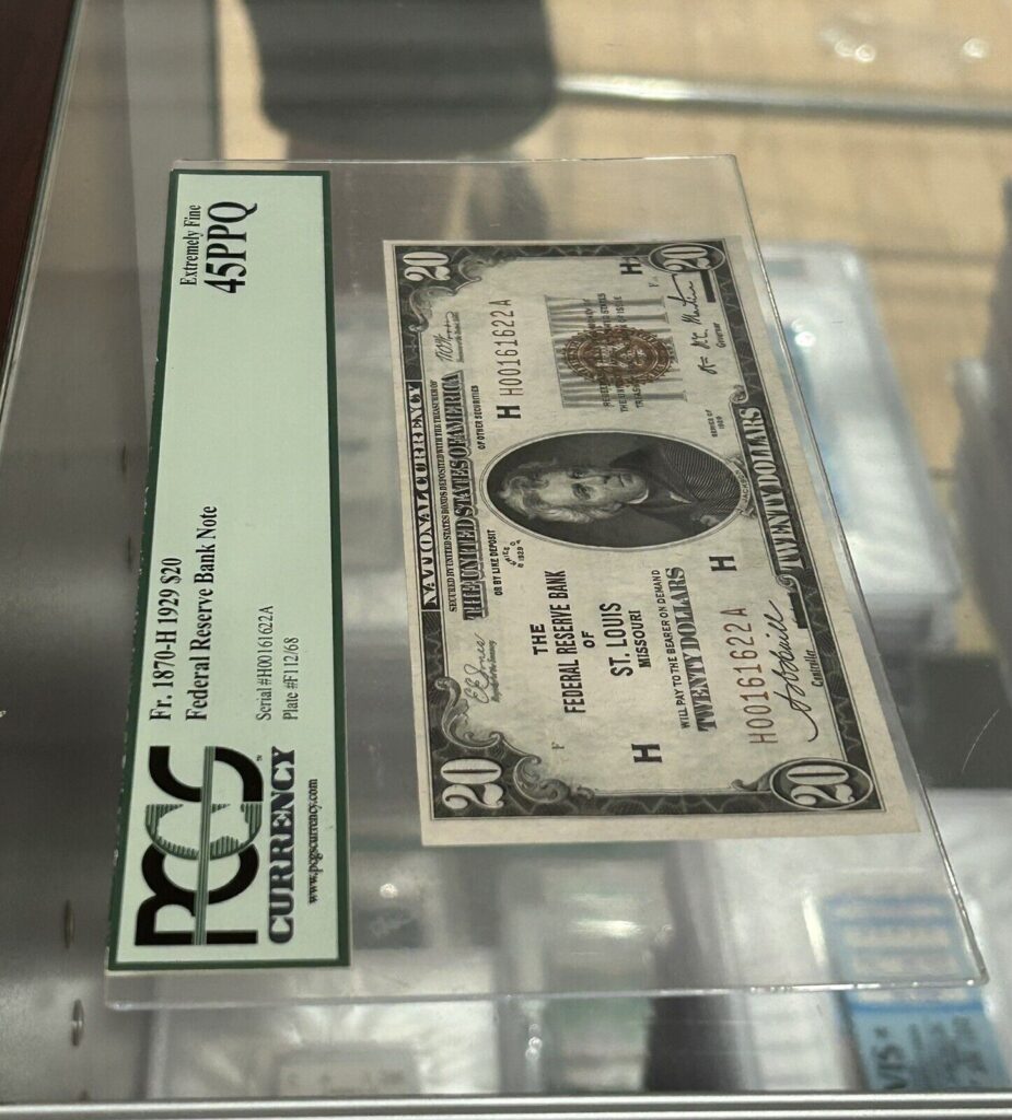 1929 $20 Twenty Dollar Bill PMG Certified – Beverly Hills Swap Meet