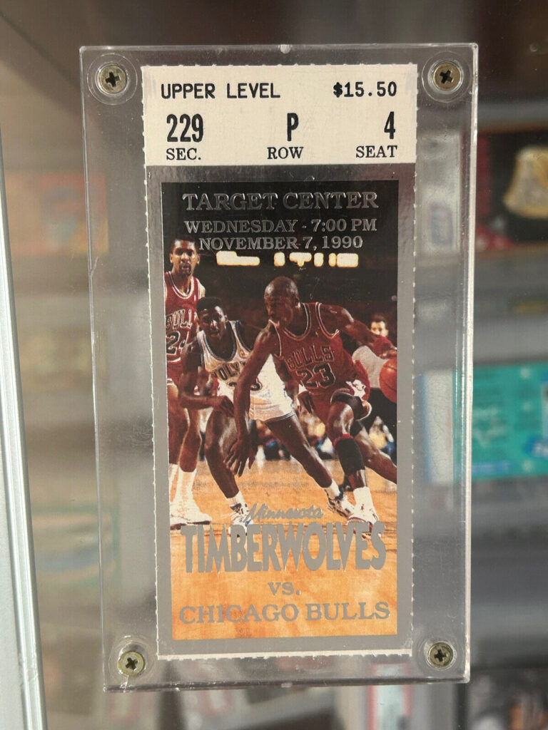 Michael Jordan (Pictured) Ticket 1990 ULTRA-RARE – Beverly Hills Swap Meet