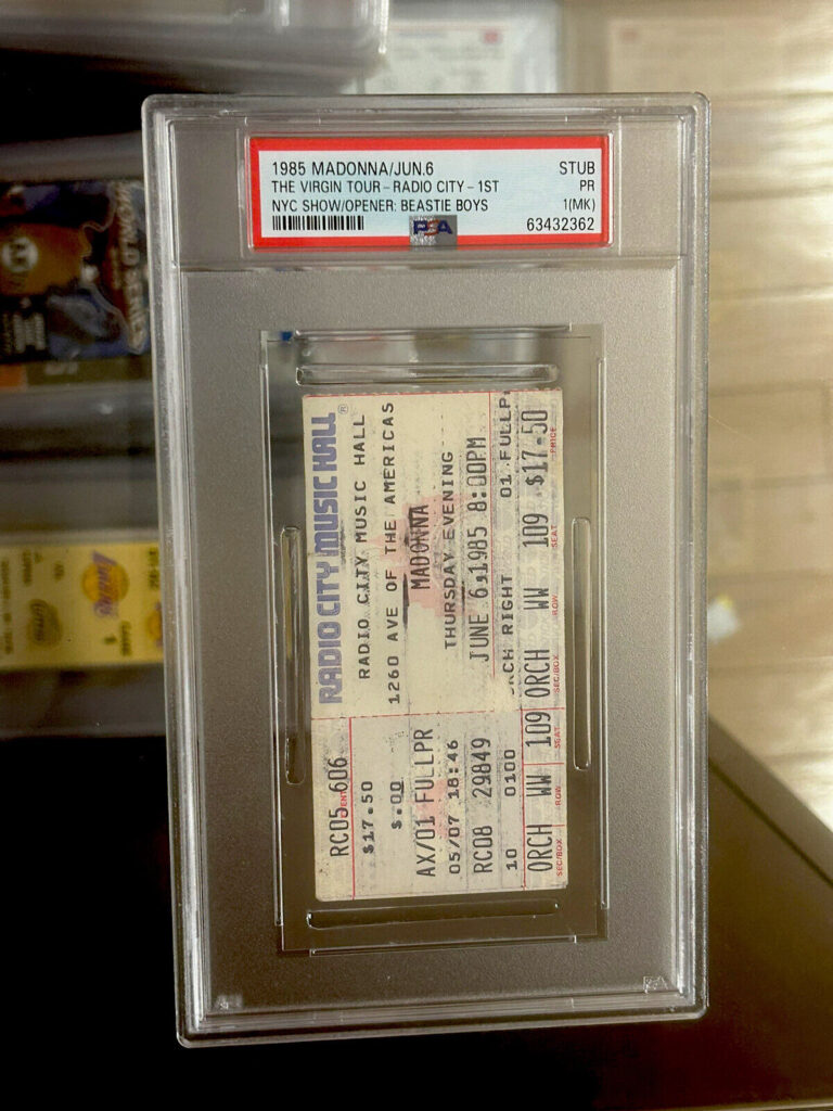 Madonna & Beastie Boys 1985 Ticket New York 1st Show Debut (PSA) Only 1 ...