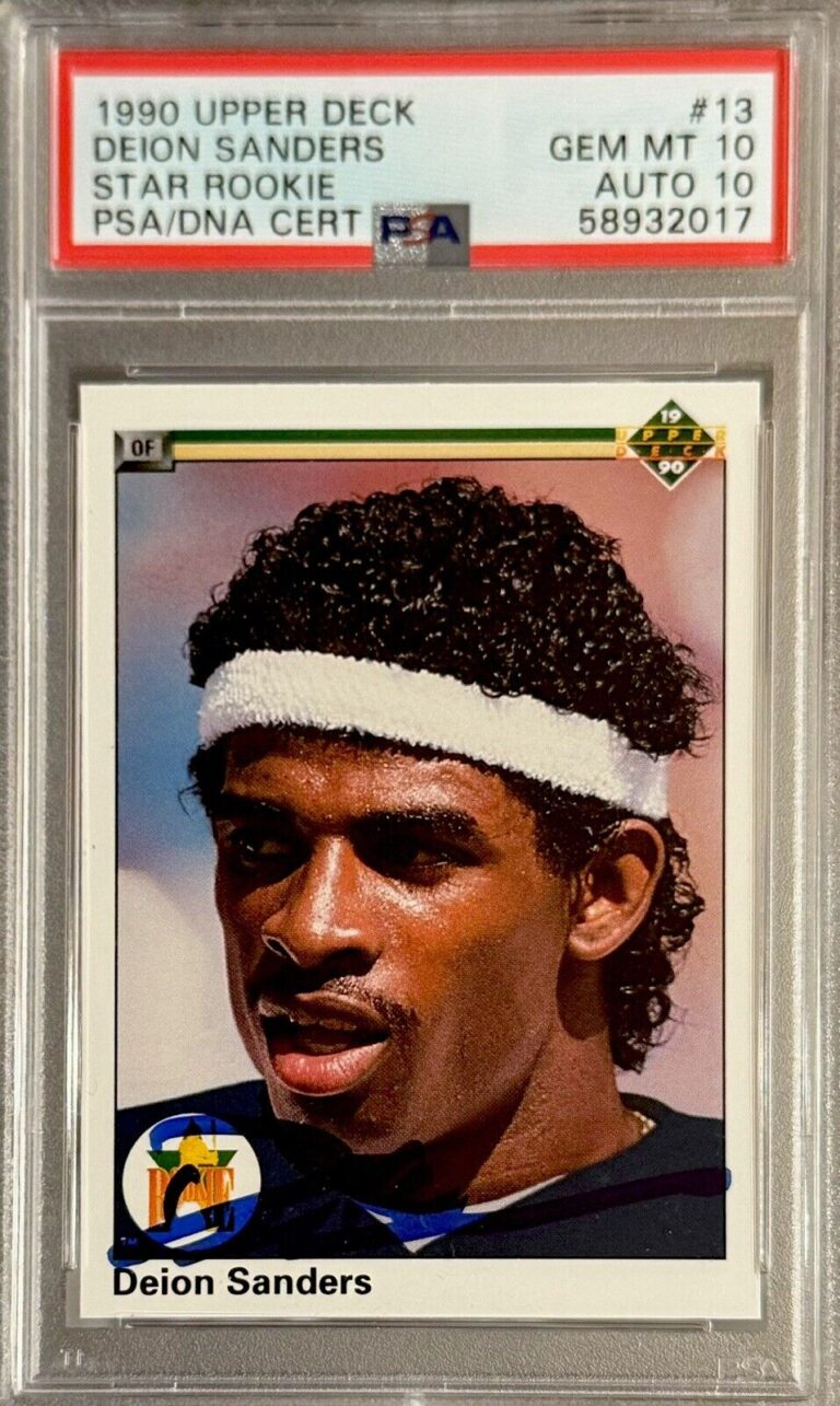 Deion Sanders Rookie GEM-MINT New York Yankees Baseball Card ...