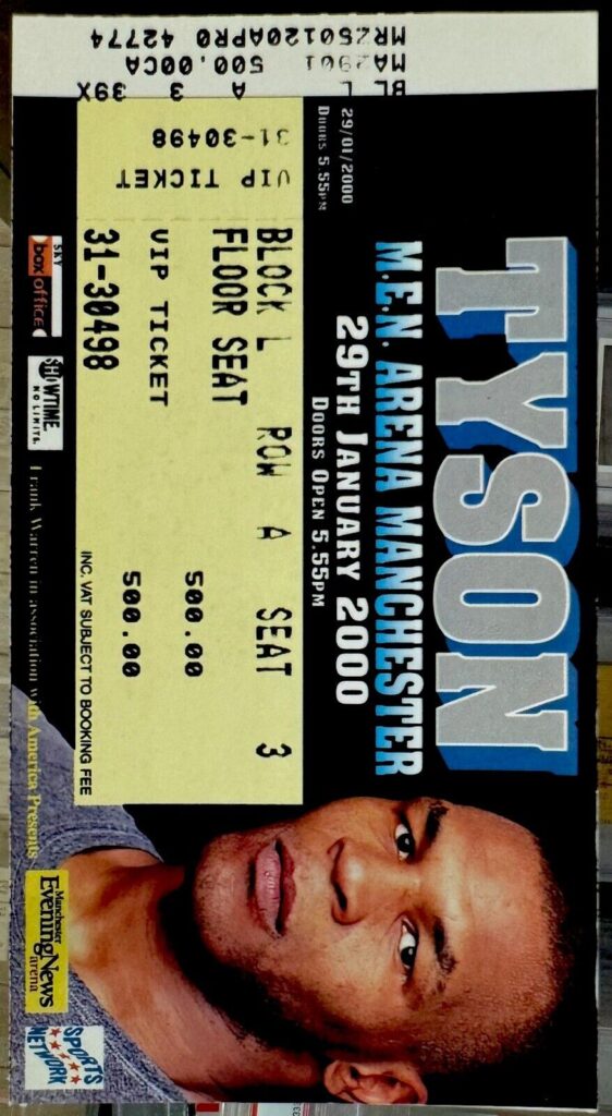 Mike Tyson VIP Boxing Ticket (ROW A) Floor Seat vs Julius Francis / 2nd ...