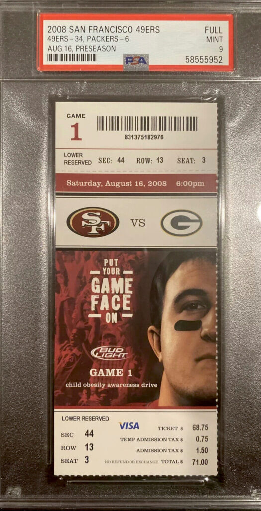 Mike Tyson First Round Knockout (PSA) 7 MINT vs Etienne Ticket VIP Pass ...