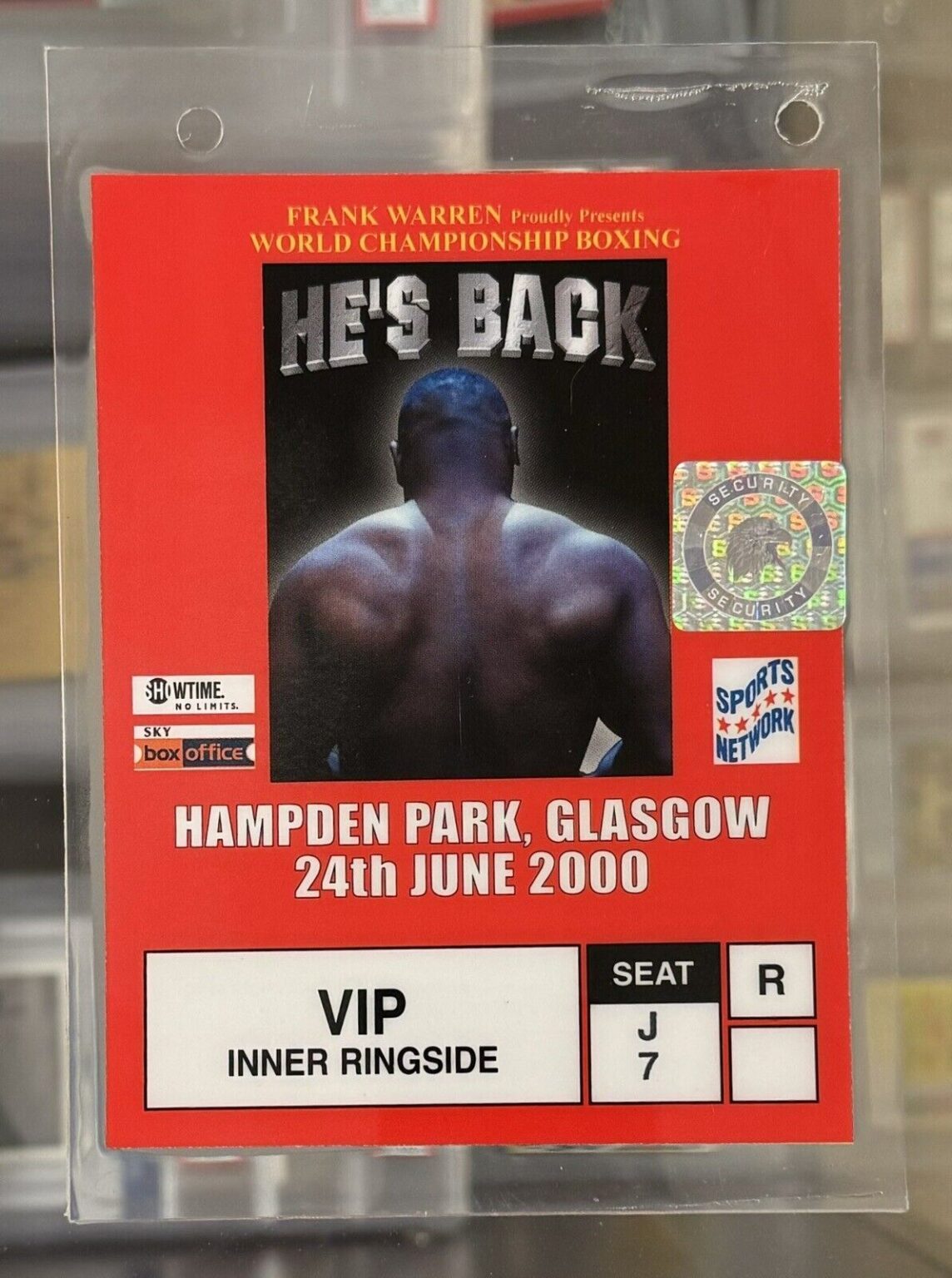 Mike Tyson vs. Lou Savarese Ticket VIP PASS (1st Round KO) 38 Seconds 6 ...