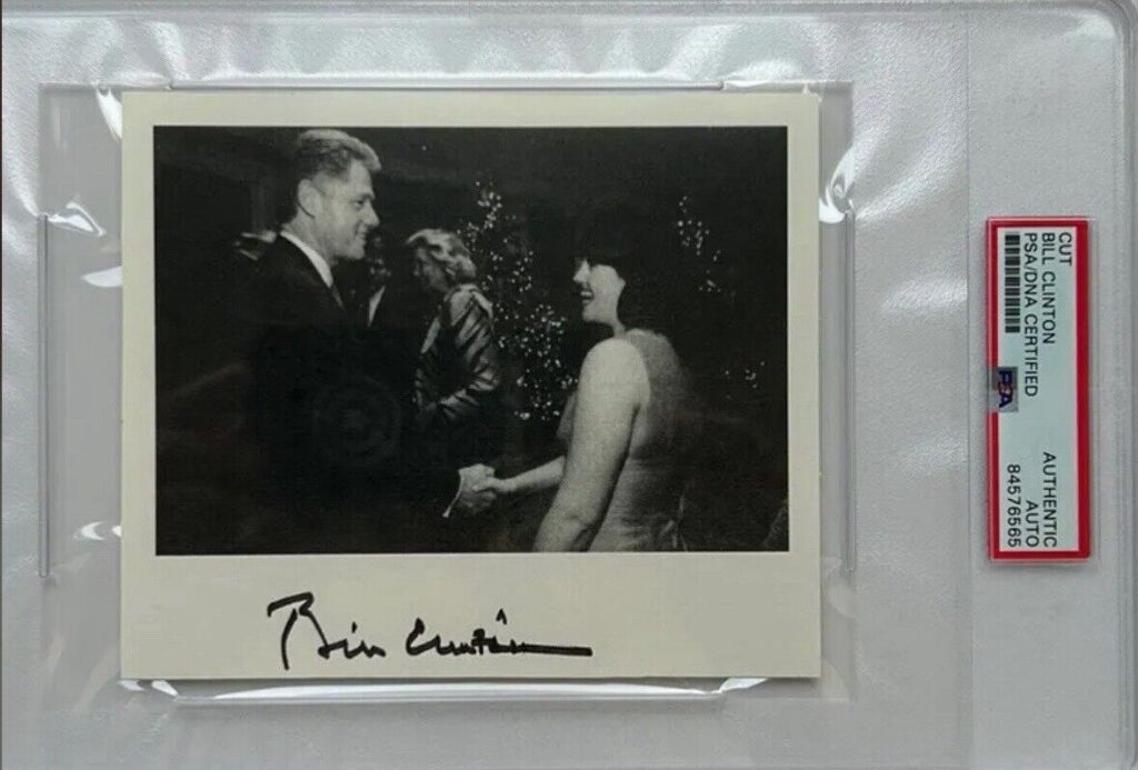 President Bill Clinton Autograph (PSA/DNA) signed photograph w/ Monica ...