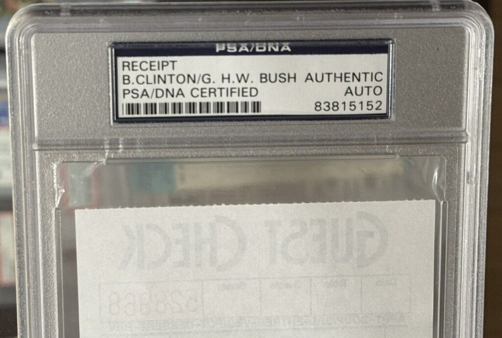 President Bill Clinton & George W Bush (PSA / DNA) Both Autographs on ...