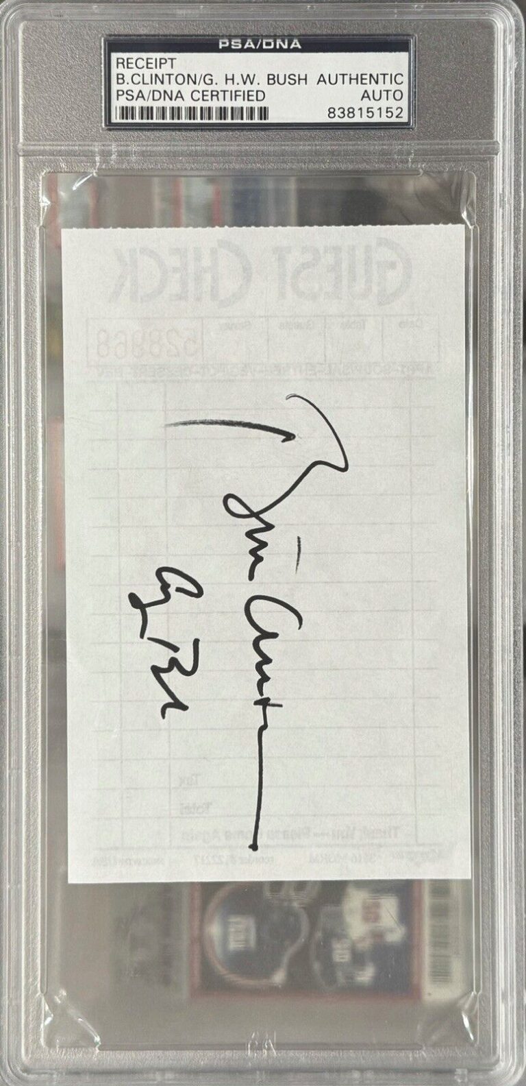 President Bill Clinton & George W Bush (PSA / DNA) Both Autographs on ...