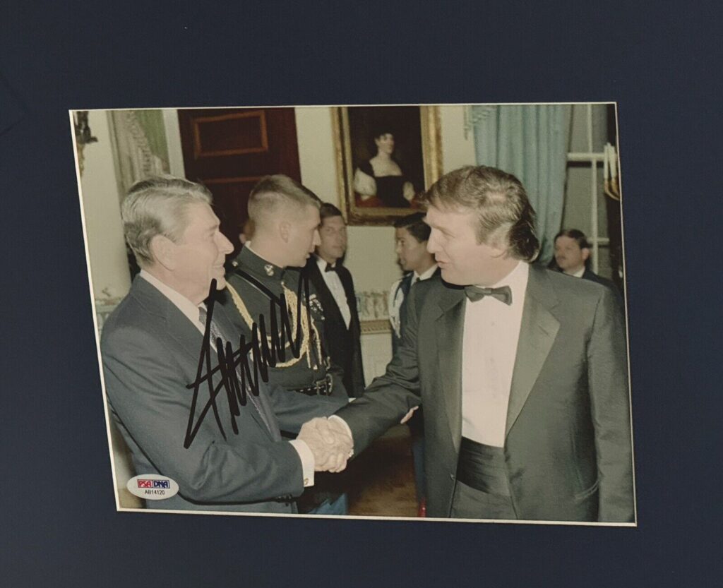 President Donald Trump & Ronald Reagan (PSA/DNA) Authenticated ...