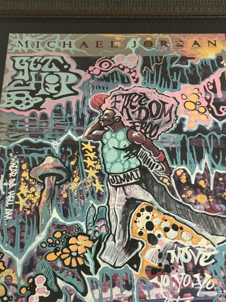 Michael Jordan on Mushrooms / Original Art by Mear One 1988 – Beverly ...