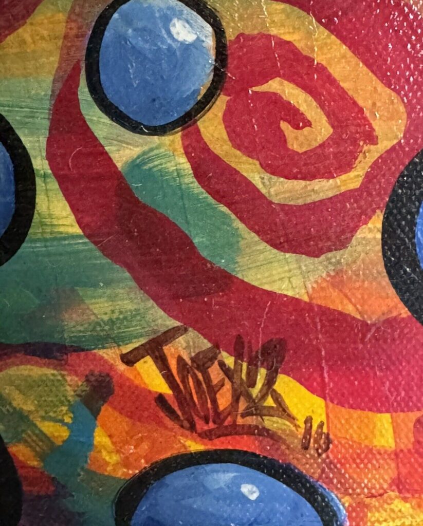 Original Street Art “Mickey Mouse on LSD” by JOE X2 / Signed on Canvas ...