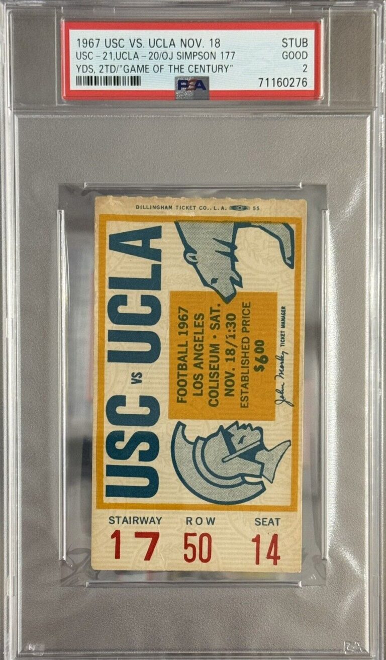 USC vs UCLA Rivalry Ticket Stub “Game Of The Century” OJ Simpson 2 TD’s ...