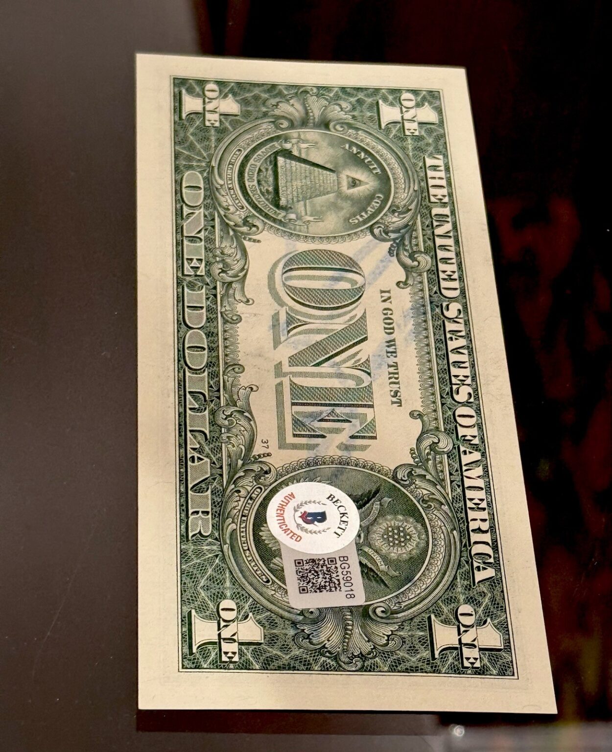 Dennis Rodman Signed Crispy Dollar Bill BAS Beckett Autograph – Beverly ...